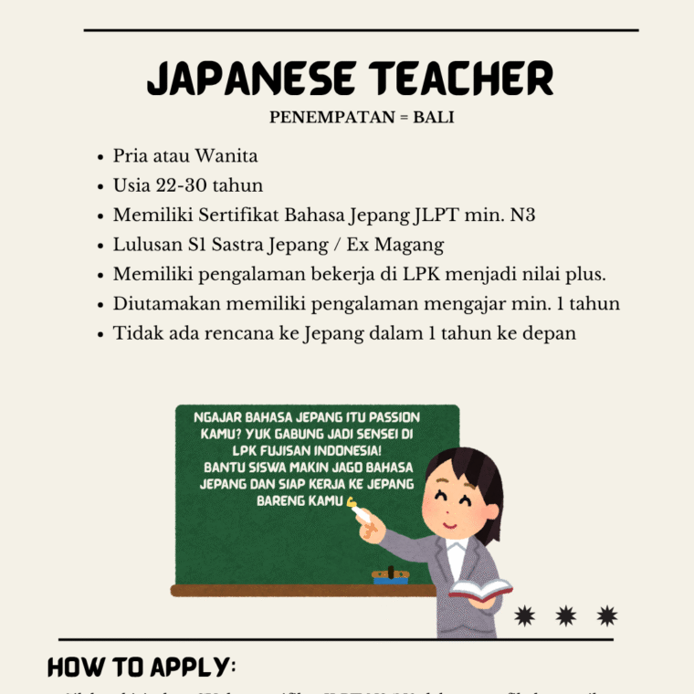 Program Kerja ke Jepang- LPK Fujisan Indonesia